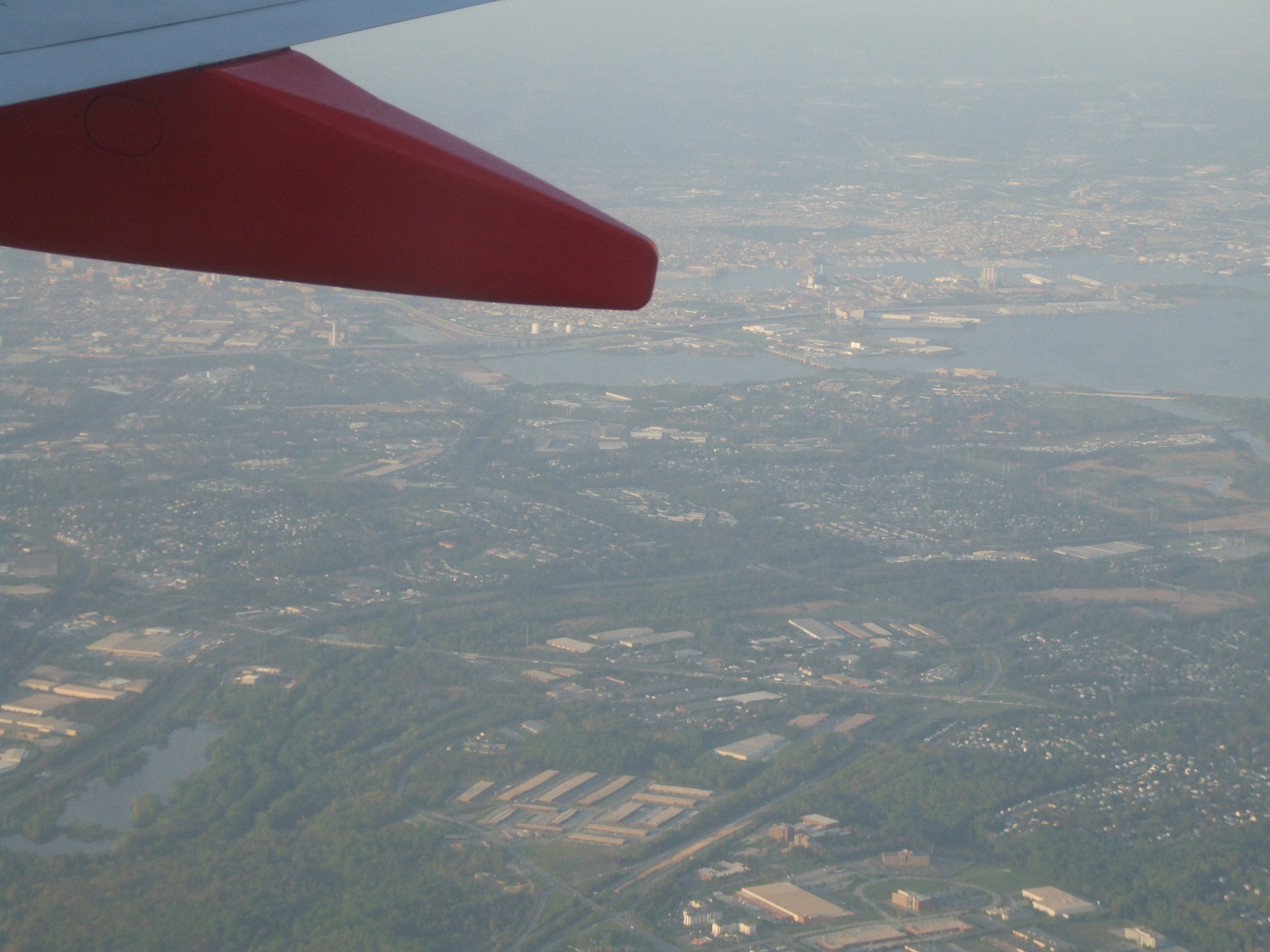 Capital District and Baltimore from Southwest Flight 581 - April 28, 2009